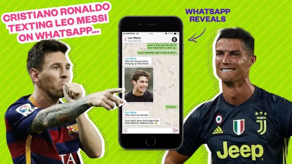 Cristiano Ronaldo texting Leo Messi on WhatsApp... - Oh My - Lionel Messi