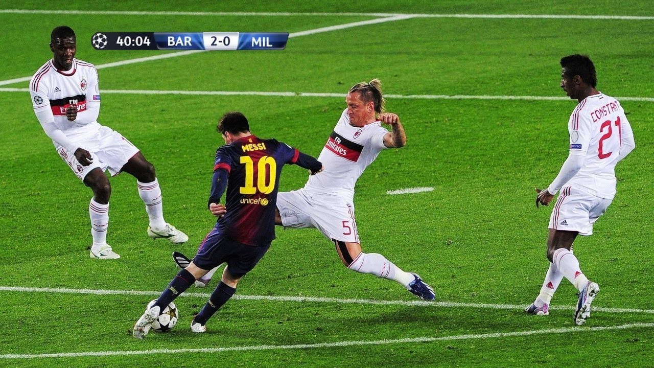 Lionel Messi vs AC Milan (UCL) (Home) 2012-13 English - Lionel Messi