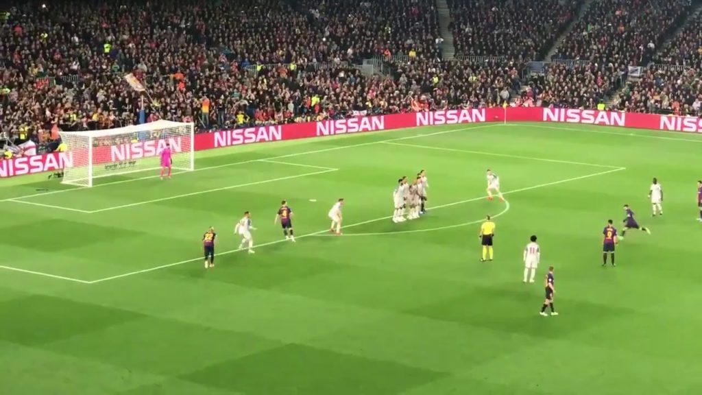 Leo Messi Amazing Free Kick Goal VS Liverpool! (3-0) - Lionel Messi