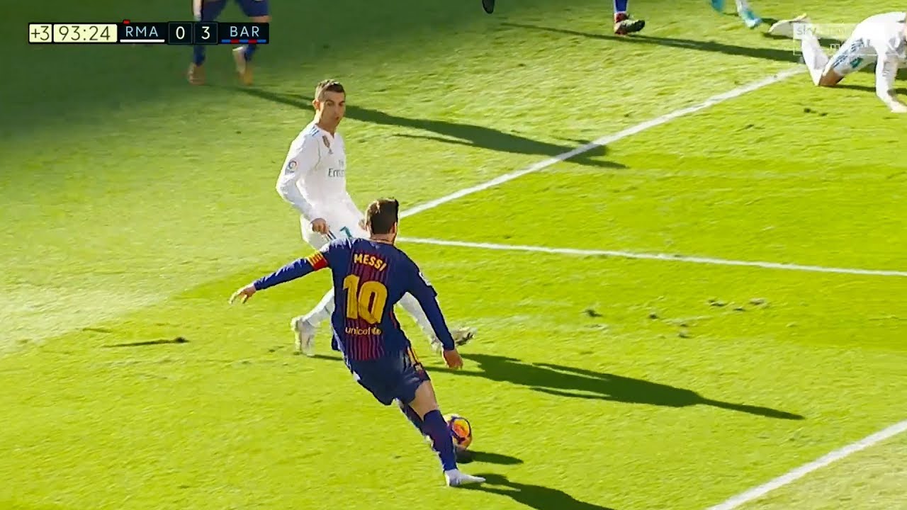 Lionel Messi vs Real Madrid (Away) 2017-18 English - Lionel Messi