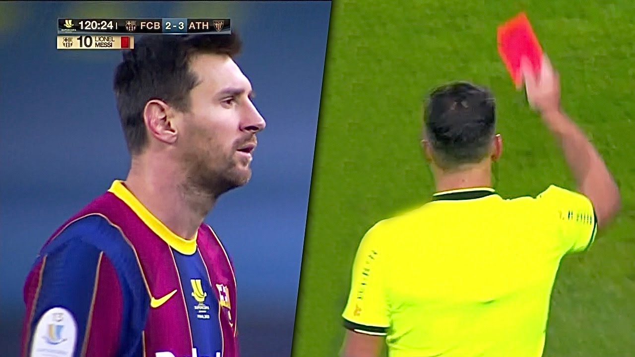 Lionel Messi RED Card vs Athletic Bilbao | Kicked out in the - Lionel Messi