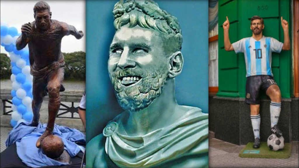 Lionel Messi New Statue In Argentina | King Leo Messi Statue - Lionel Messi