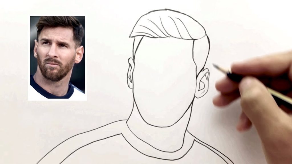 Dessin au crayon de Lionel Messi - Comment dessiner Lionel Messi - Easy ...