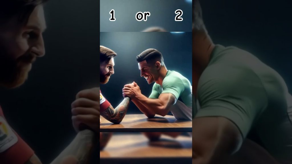 Messi Hand Fight Ronaldo 💪😱 messi vs ronaldo 2024 🤯🤘#shorts #ronaldo # ...